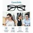 Cyxus Blue Light Blocking Glasses, Clear Lens, Anti Eyestrain, Black ...