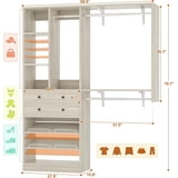 iSunirm 5FT Closet System with Drawers,5FT Closet System with Drawers ...