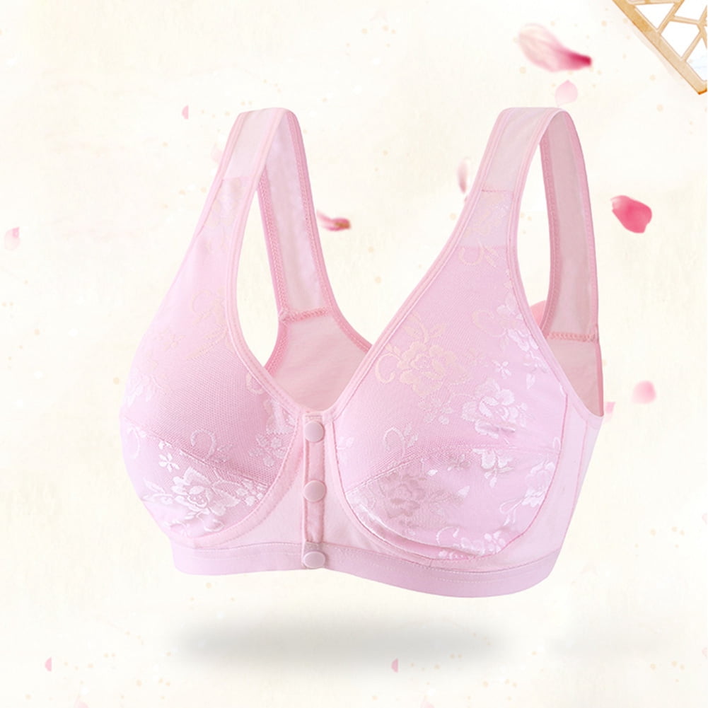 Mgaxyff Women Front Clasp Cotton Thin Bralette Large Size Big Cup ...