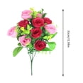 Artificial Flowers 33CM Rose Bouquet 5 Branches 10 Heads Small Rose for ...