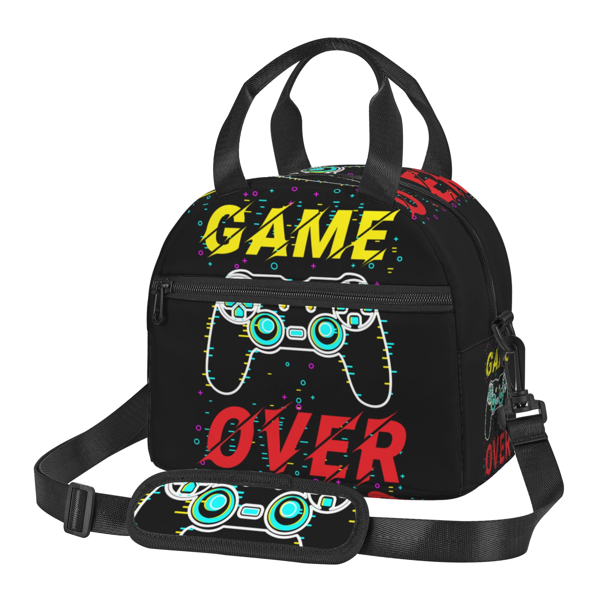 DouZhe Lunch Bags for Women and Men, Game Over Play Controller Prints ...