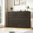 Homfa 6 Drawer Dresser, Wood Storage Cabinet, Dark Brown, Tall & Big ...