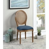 Stella Oval Back Chairs in Azure Blue Fabric - Walmart.com