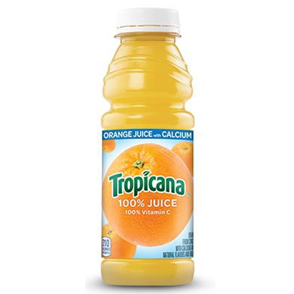 Tropicana 100% Orange Juice with Calcium 15.2 oz Plastic Bottles - Pack of 12 - Walmart.com