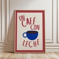 Affixzi Retro Spanish Kitchen Art: Cafe Con Leche Print, Unframed ...
