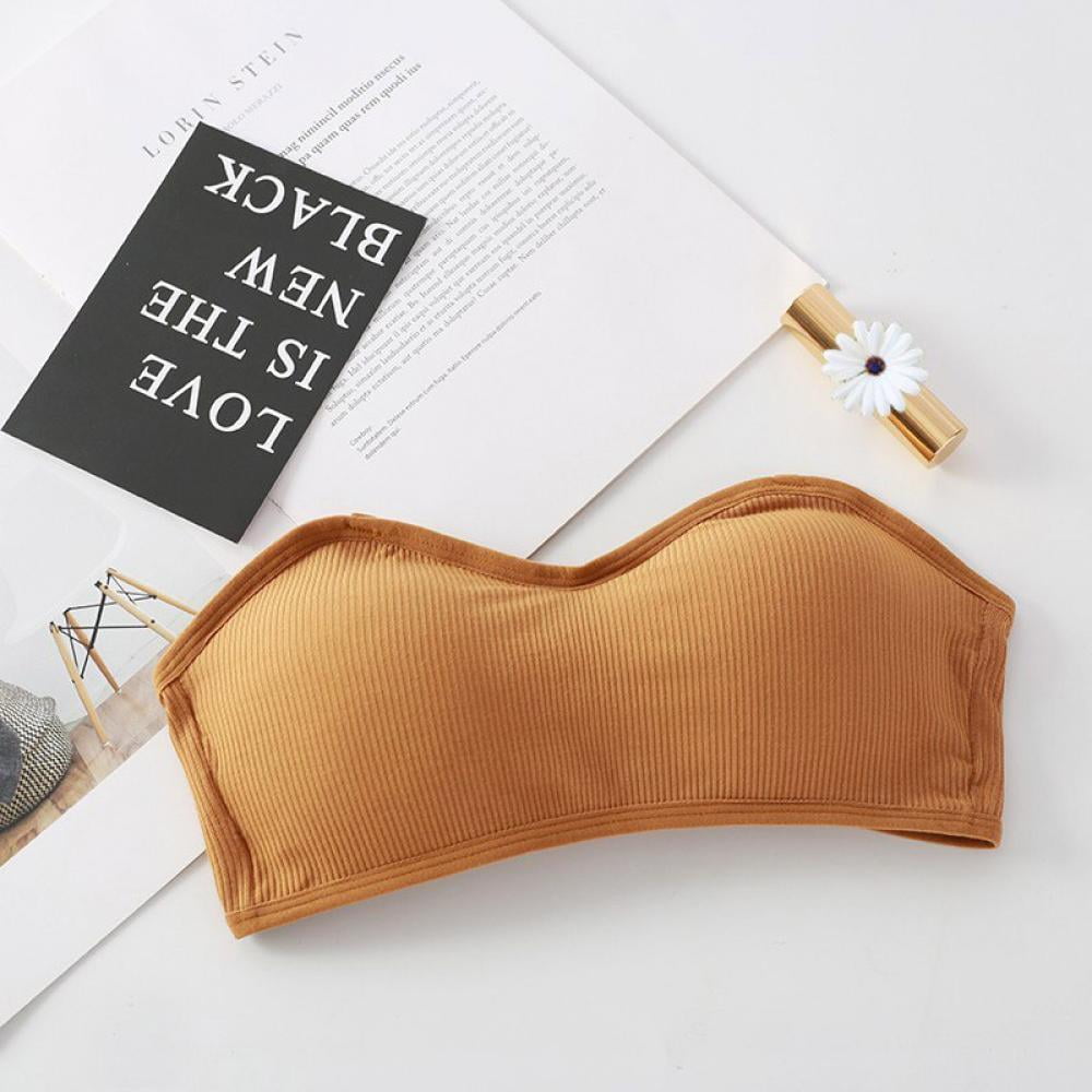 Deepwonder Seamless Tube Tops Underwear Women Removable Pads Intimates ...