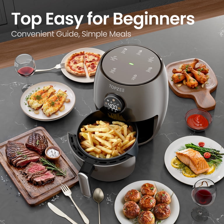 Small Air Fryer For Countertop, 2u2011inu20111 Glass Air Fryer & Grill ...