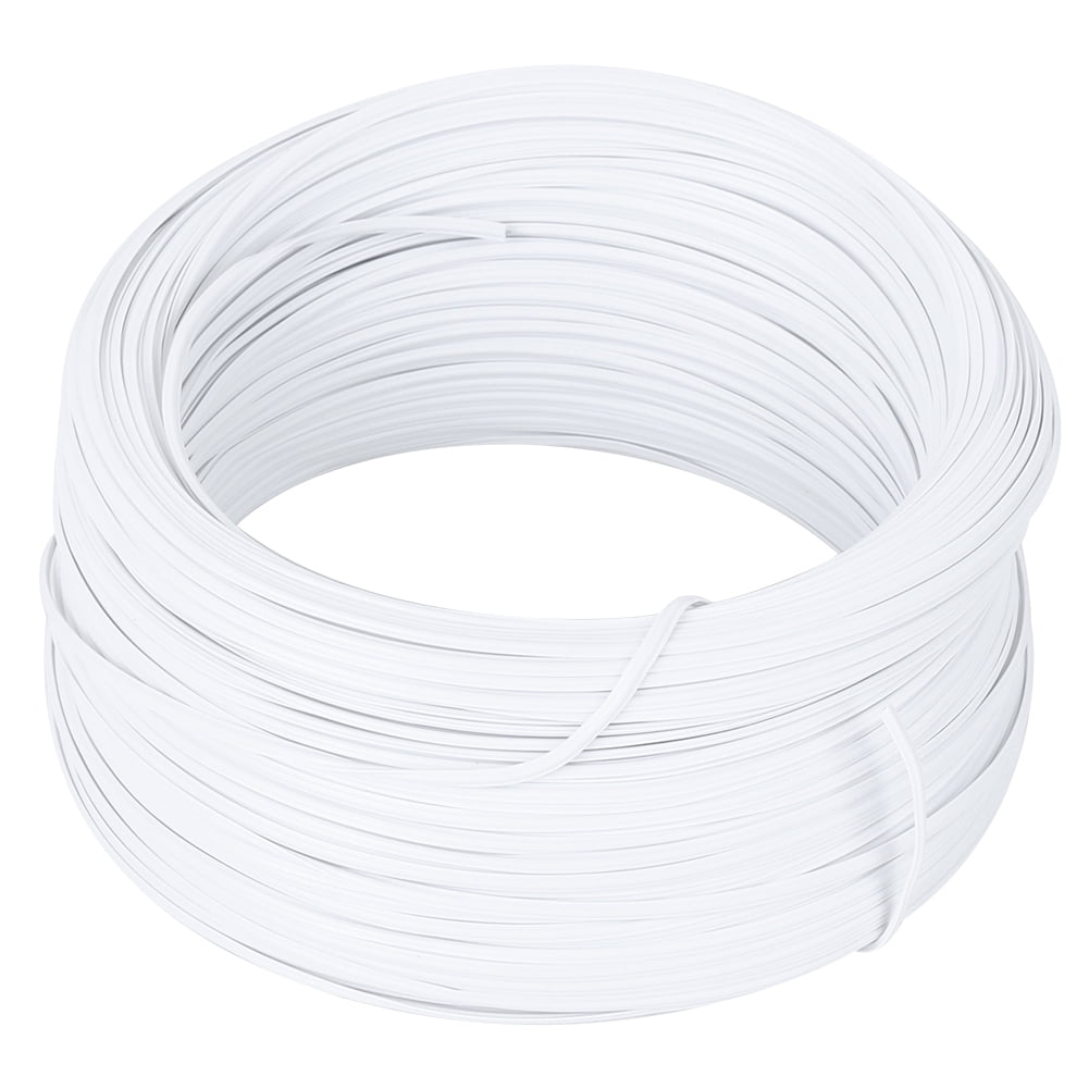 White Bendable Twist Ties Galvanized Iron Wire DIY 0.55mm / 0.02in ...