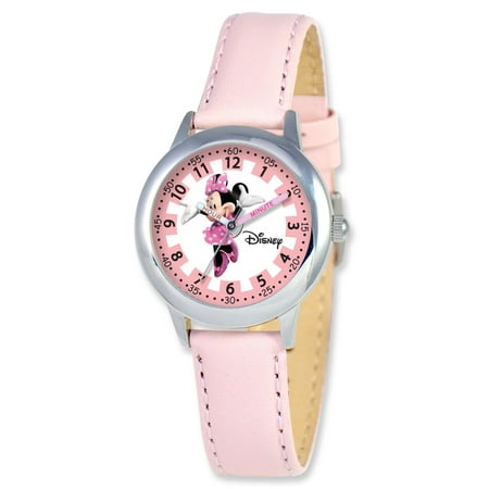 Disney - Minnie Mouse Girls' Stainless Steel Watch, Pink Strap ...