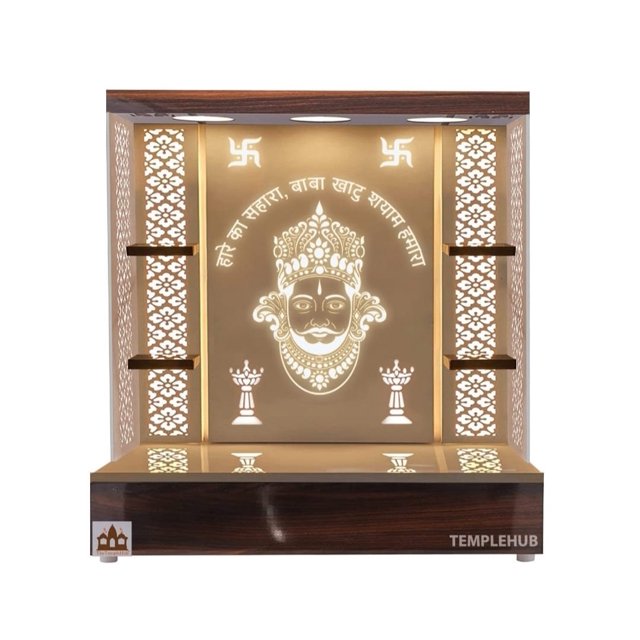 Pooja Mandir / Designer Wooden Temple With LED Lights / Mandir For Home ...