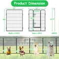 Glavbiku Portable Pet Playpen for Outdoor,24 Panels Foldable Metal Dog ...