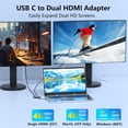 Zulpunur, USB C to Dual HDMI Adapter, 4K@60Hz MST Mode, Plug and Play ...