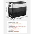 Car Refrigerator, 12 Volt Car Refrigerator Fridge, 58 QT/55 L Dual Zone ...