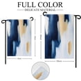 Abstract Watercolor Graffiti Garden Flag 28x40 Inch Blue Gold Blend ...