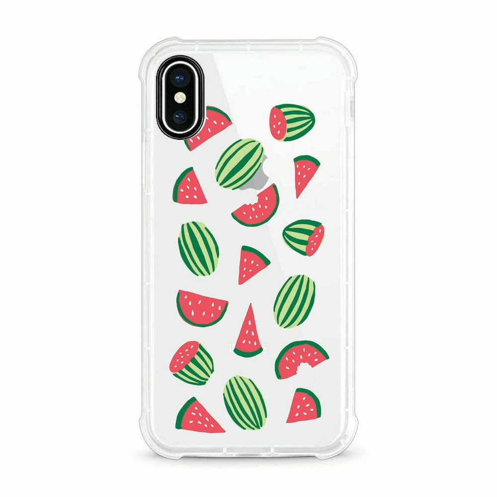 OTM Essentials iPhone X Clear Rugged Edge Phone Case, Watermelon ...