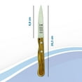 SMI Solingen Paring Knife with Olive Wood Handle - Stainless Steel ...