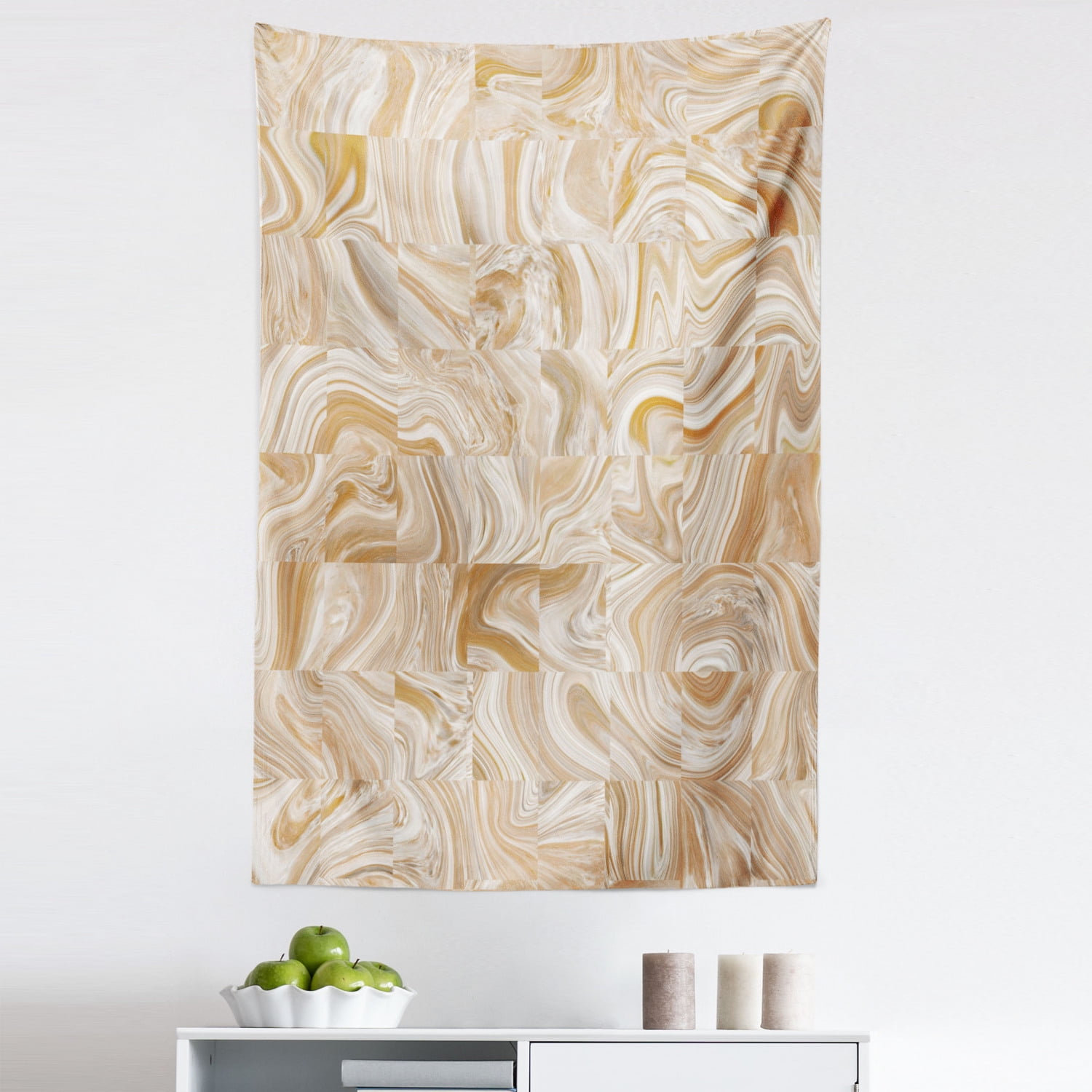 Brown Tapestry, Traditional Vintage Marble Stone Patterns with ...