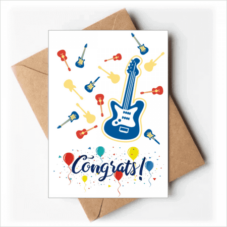 Yellow Guitar Music Pattern Illustrate Wedding Cards Congratulations ...