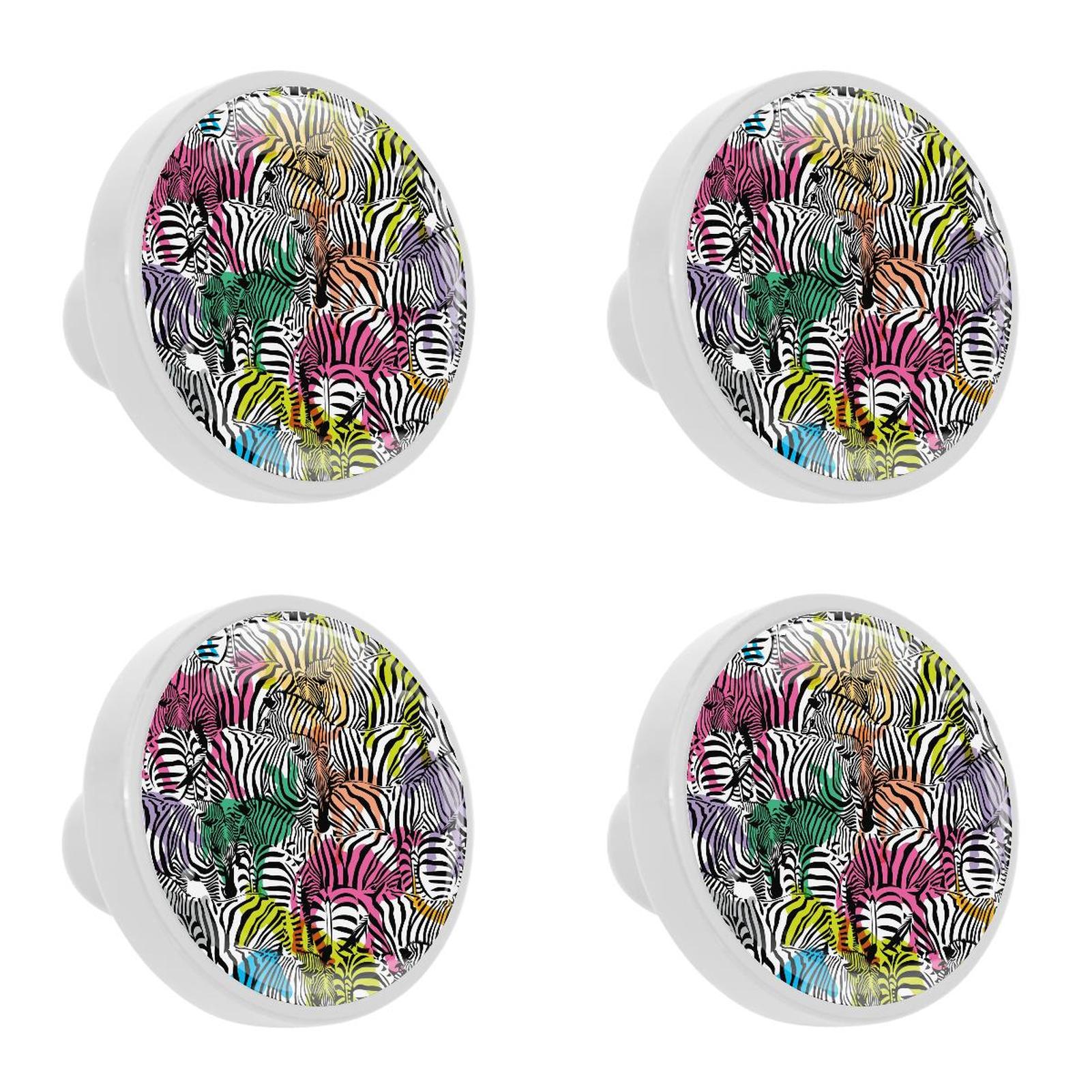 4 Pcs Zebra Knobs for Kitchen Cabinet Cupboard Dresser Bookcase Drawer ...