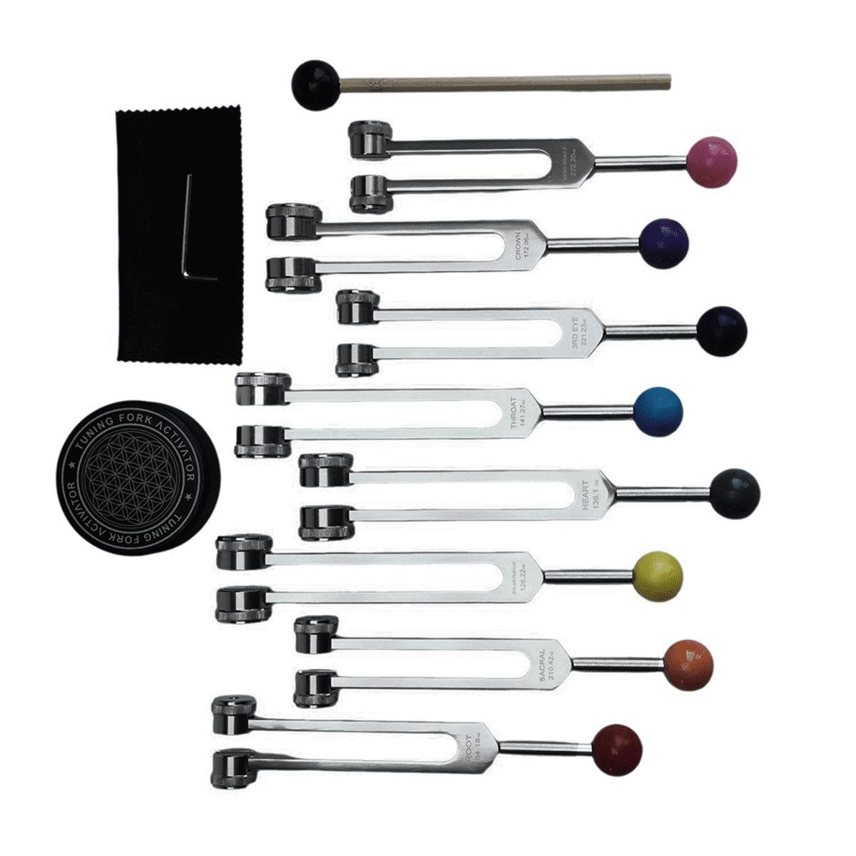 Chakra Tuning Fork Set for Healing, Tuning Forks with Tuning Fork ...
