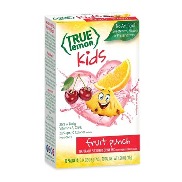 (10 Packets) True Lemon Peach Lemonade Stevia Sweetened, On-The-Go ...