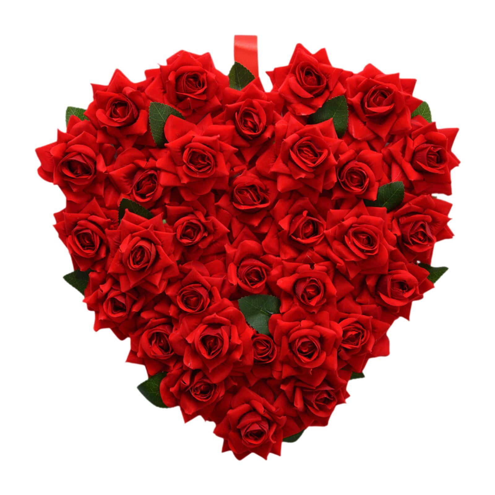 Corona de corazón de amor, corona de San Valentín, corona de puerta ...