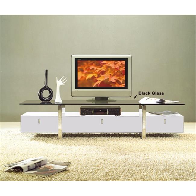 Athome USA TV70104 Modern White Lacquer Matte Finish TV Stand - Walmart.com