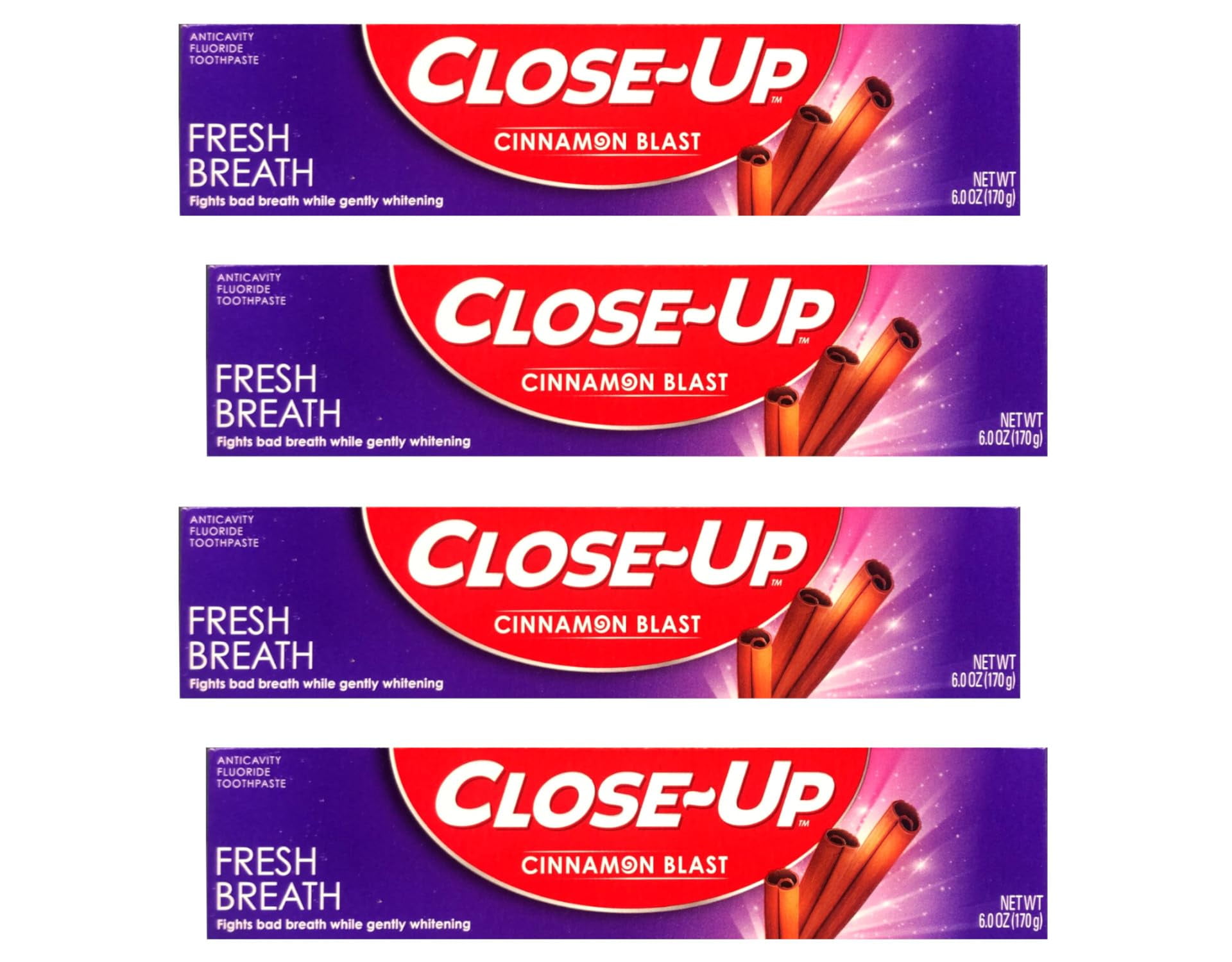 Pasta de dientes Close-Up Cinnamon Anticaries con flúor 177 ml (x4 ...