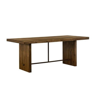 "Armen Living Cirque 54"" Round Dining Table with Black Pedestal, Mid ...