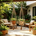 Cadancy Handwoven Hanging Planters Macrame Rope Net Basket Holder ...