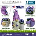 Garden Grace Lavender Gnome Figurine, 10" Purple Home Decor Statue with ...