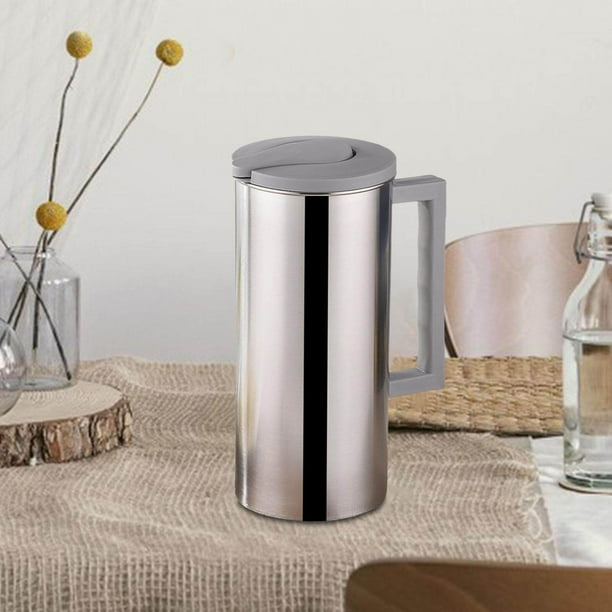 facefd 1.6L Cold Water Kettle and Lid Metal Water Pitcher for ...