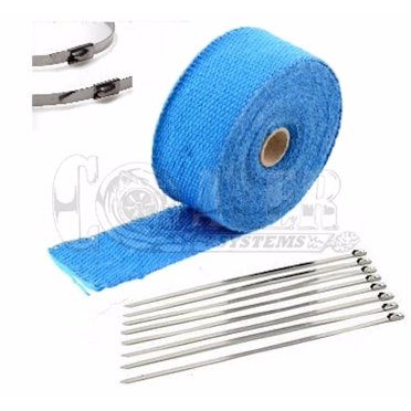 2" x 50' Exhaust Pipe Insulation Thermal Heat High Temperature Wrap ...