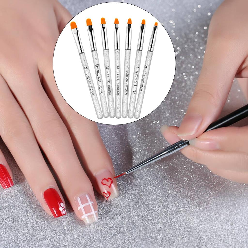 7Pcs/Set Acrylic Assorted Professional False Tips Builder for Salon Use ...