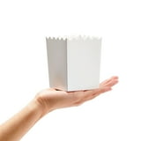 100 Pack Small Disposable Bulk White Popcorn Containers: Mini Boxes for ...