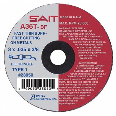 Stem-Mounted Circular Flared End Brushes, Steel, 16,000 rpm, 3" x 0.008 ...