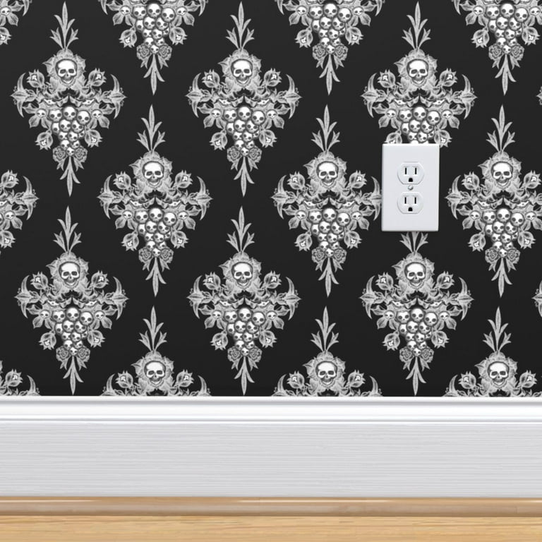 Skull Damask Wallpaper