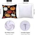 Fall Pumpkin Maple Leaf Bicycle Pillow Covers, 18x18 Set of 4 Autumn Black Background Throw ...