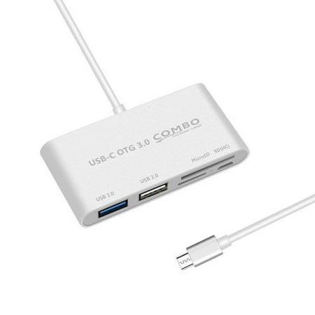5 In 1 USB-C Hub multi spliter USB 3.1 Type C HUB Aluminum Alloy Card ...