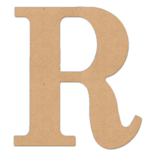 Unfinished Wood 5" Classic Font Letter R - Walmart.com
