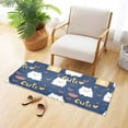 Cute Dog House Bowl Pattern Bath Mat 39x20 Inch Soft Absorbent Non-Slip ...