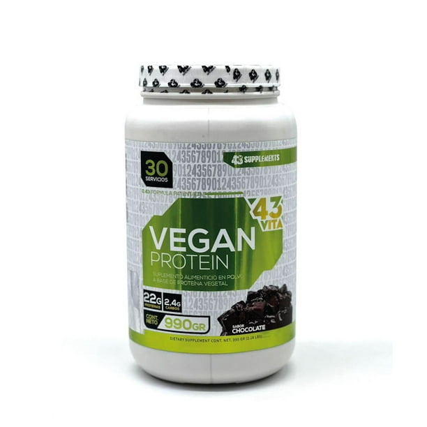 Proteína Vegana 43 Supplements Origen Vegetal Gluten Free Sabor Chocolate Unitalla | Bodega ...