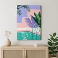 Canvas Print Wall Art Poolside Greenery Print Minimalist Summer Scene ...