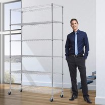 Dkelincs Heavy Duty Metal Shelf 6000 lbs Capacity 6 Tier Wire Shelving Unit Adjustable Storage ...