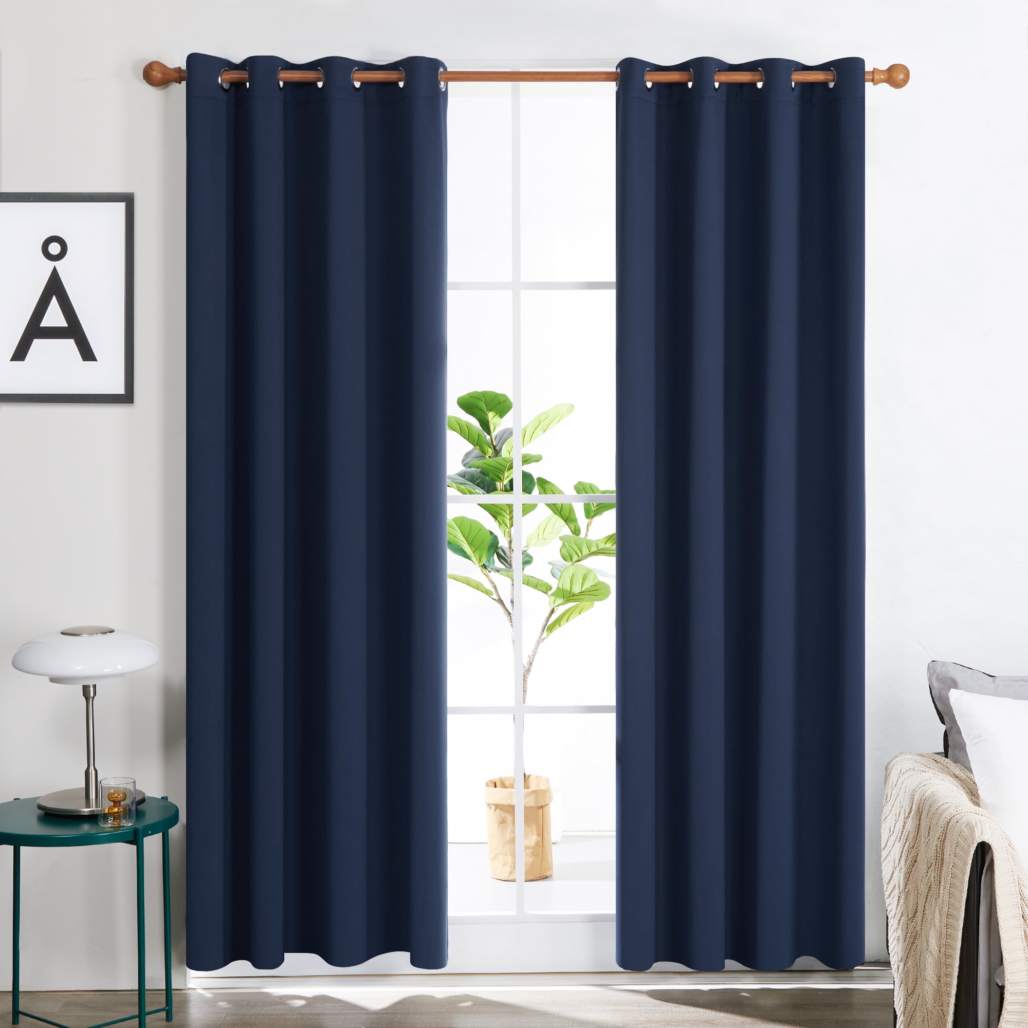 Click here for Deconovo Navy Blue Curtains Blackout Curtains Wind... prices