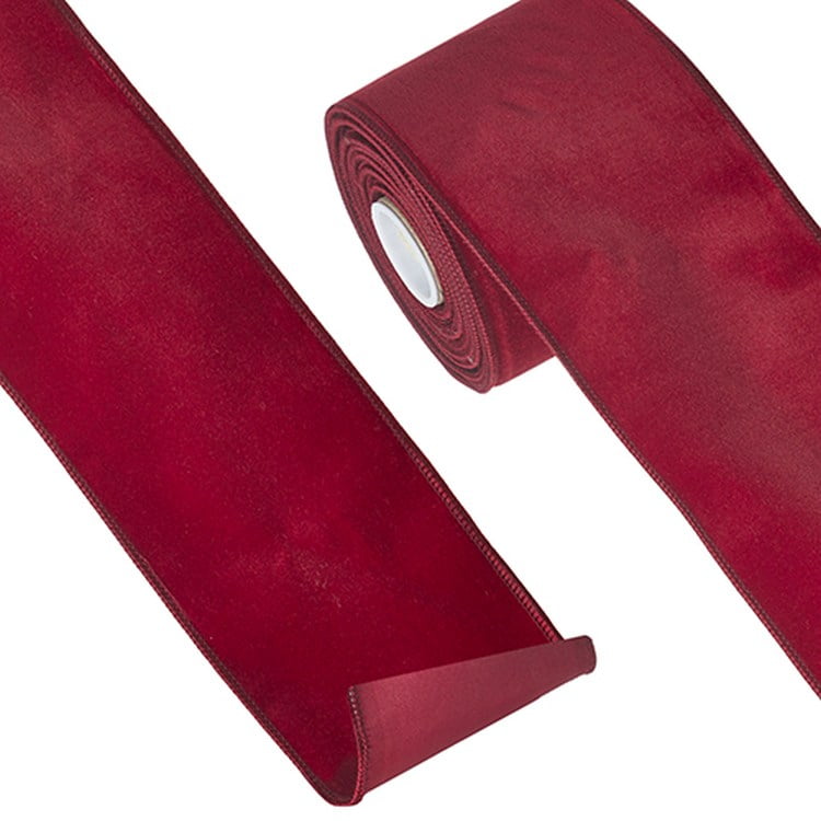 Raz Imports 2022 4" X 10 Yards Cherry Red Velvet Wired Ribbon - Walmart.com