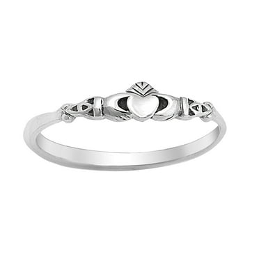 Metal Masters Women's Sterling Silver 925 Irish Claddagh Friendship ...