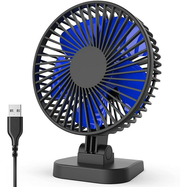 USB Desk Fan with 3 Settings, Small Personal Quiet Desktop Fan with ...