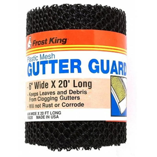 Frost King 6in. X 20ft. Black Plastic Mesh Gutter Guard - Walmart.com