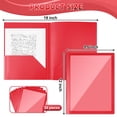 24 Pcs Red Plastic 2-Pocket Letter-Size Folders with Clear Front Pocket ...